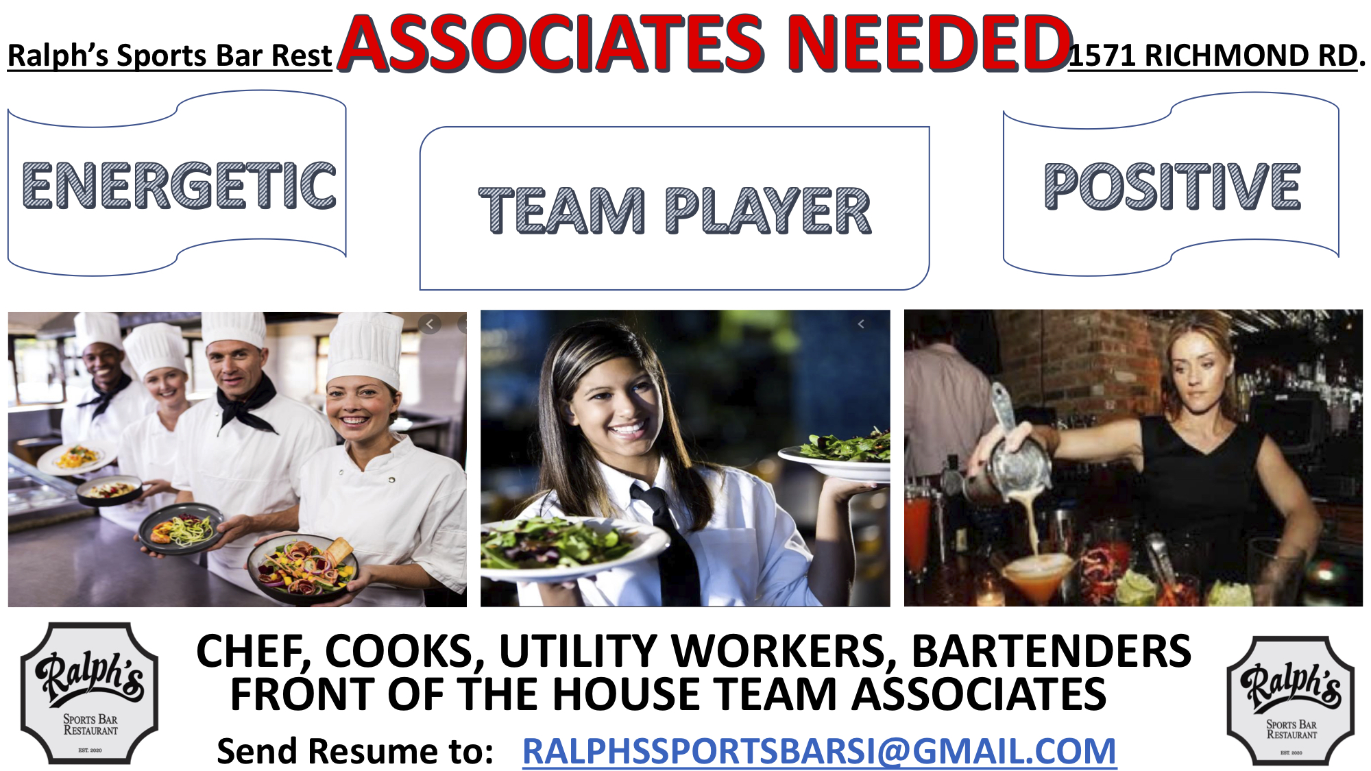Job Opportunities – Ralph's Sports Bar