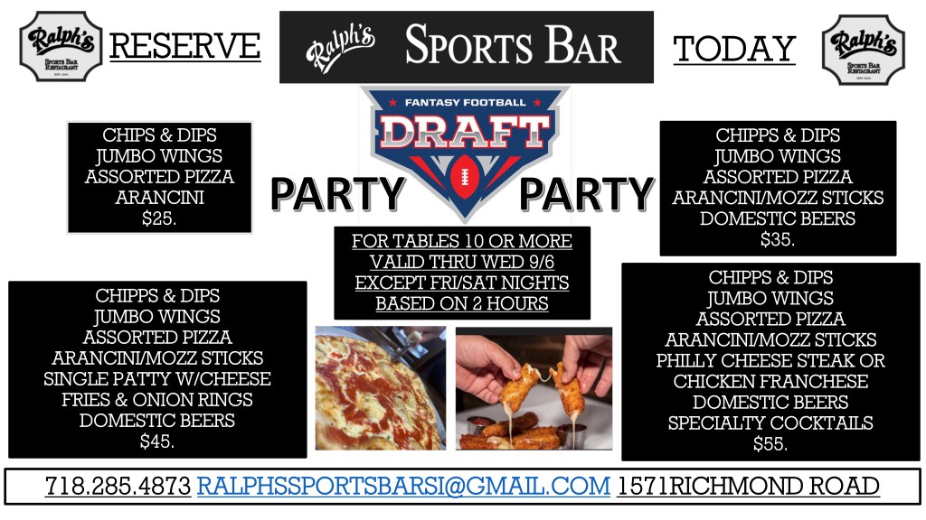 DRAFT MENU 2023 – Ralph's Sports Bar